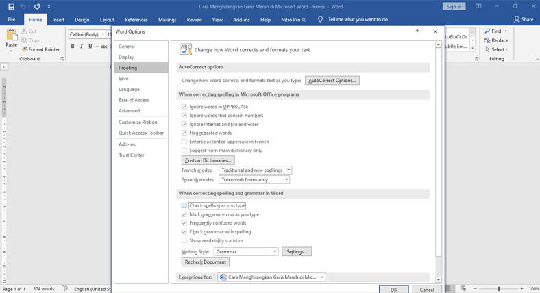 Cara Menghilangkan Garis Merah di Microsoft Word | Pricebook
